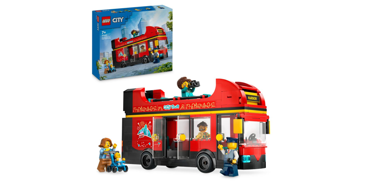 LEGO® City 60407 Červený dvoupodlažní vyhlídkový autobus | Bambule ...